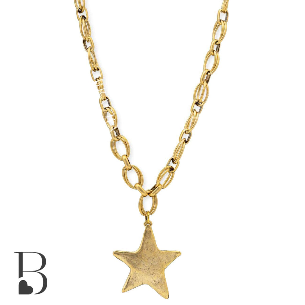 Star Shine Necklace – Chunky Gold Statement Necklace – BRACHA